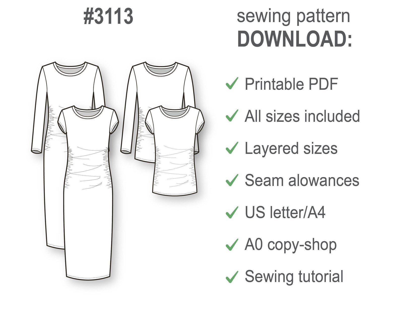 Maternity Long or Short Sleeve Top/t-shirt/dress With Round Neckline ...