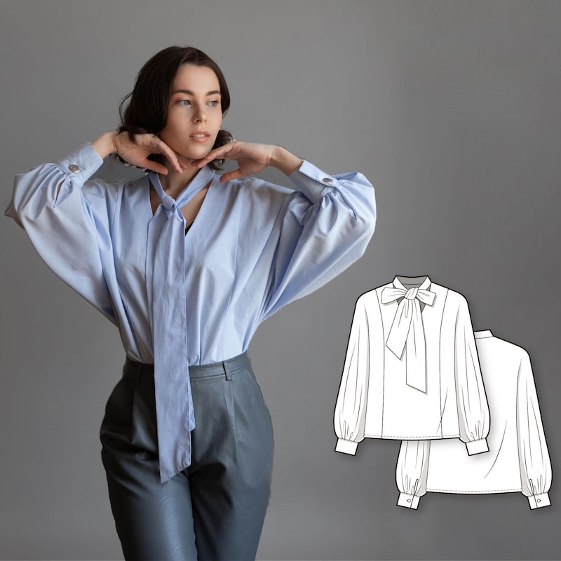 Bow Blouse Pattern - Etsy