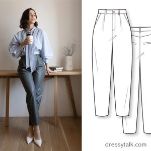 Pants Sewing Pattern - Baggy Pants Pattern - Clothing Patterns - High ...