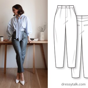 Pants Sewing Pattern - Baggy Pants Pattern - Clothing Patterns - High ...