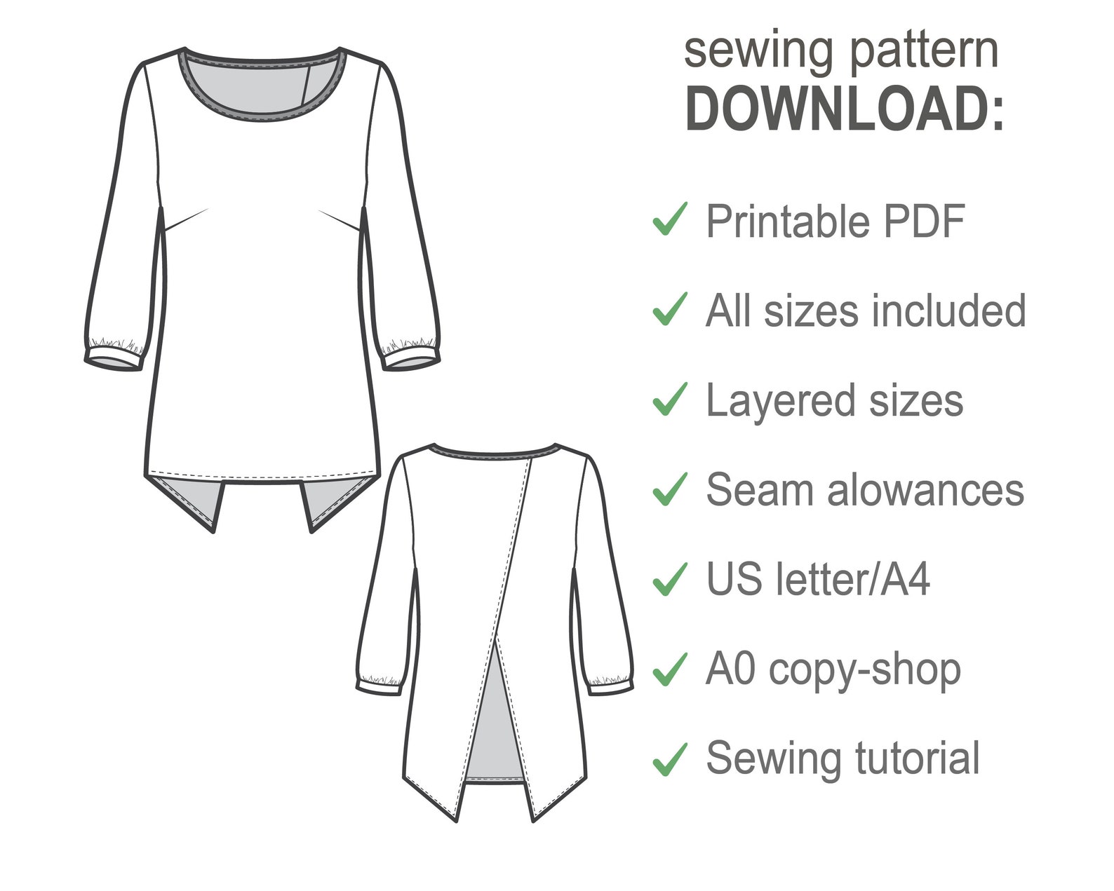 Top Patterns Cross Back Top Pattern Blouse Patterns - Etsy