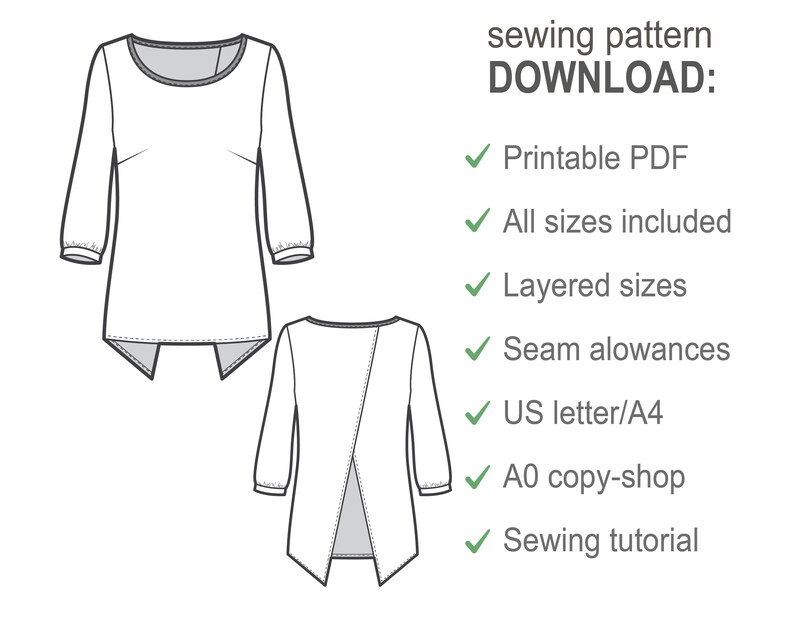 Top Patterns Cross Back Top Pattern Blouse Patterns - Etsy Sweden