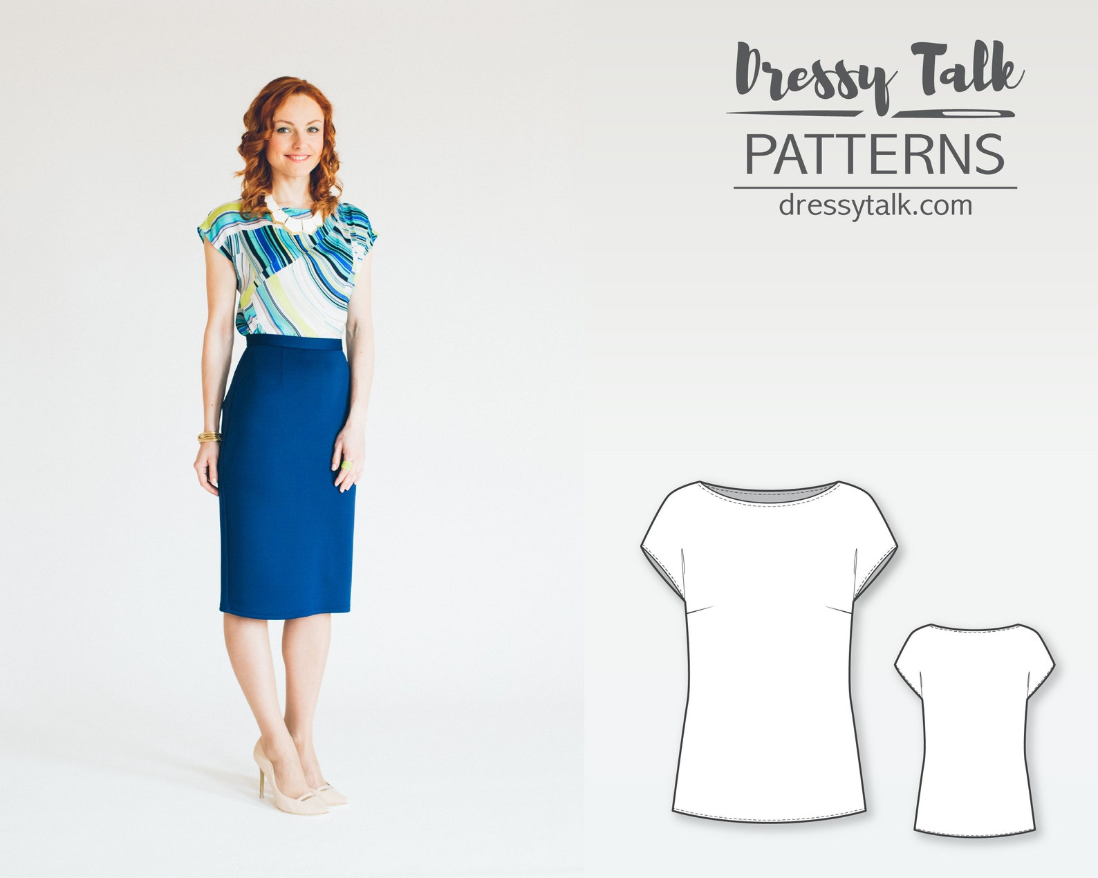 Basic Woven Cap Sleeve T-shirt/blouse Easy to Sew PDF Sewing - Etsy