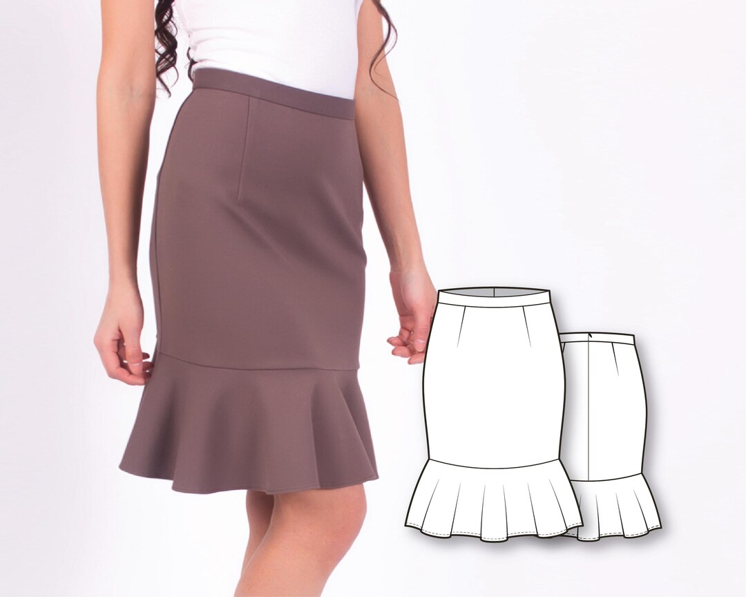 PDF Sewing Pattern Easy Beginner Women Skirt Pattern Sewing Tutorial ...