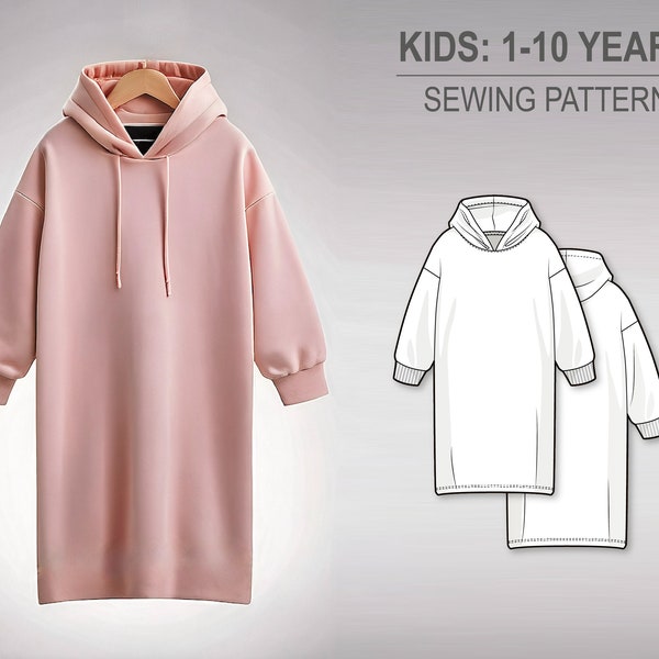 Girls Sweatshirt Dress Pattern - Etsy
