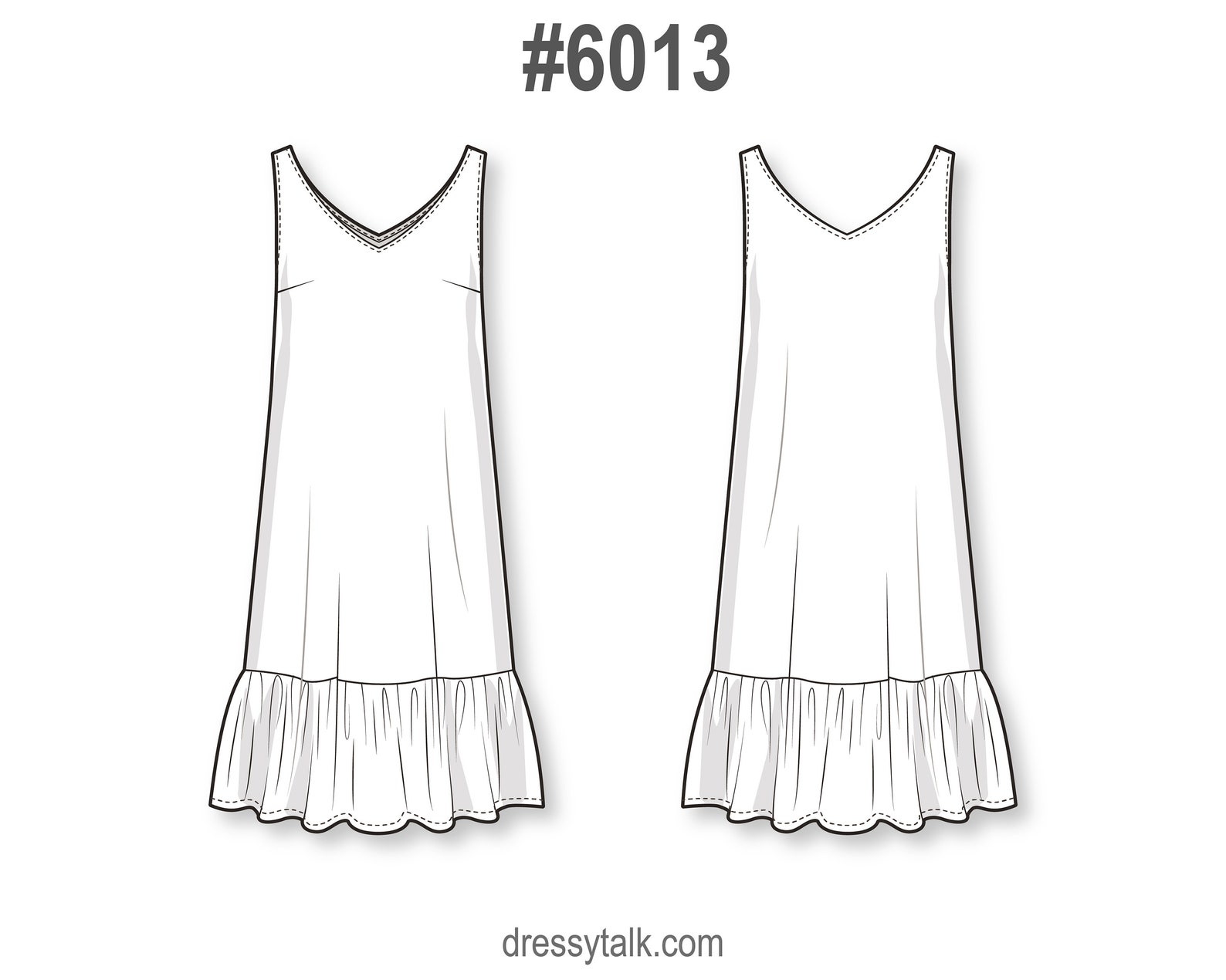 Sleeveless Summer Woven Dress Pattern With Ruffled Hem and - Etsy