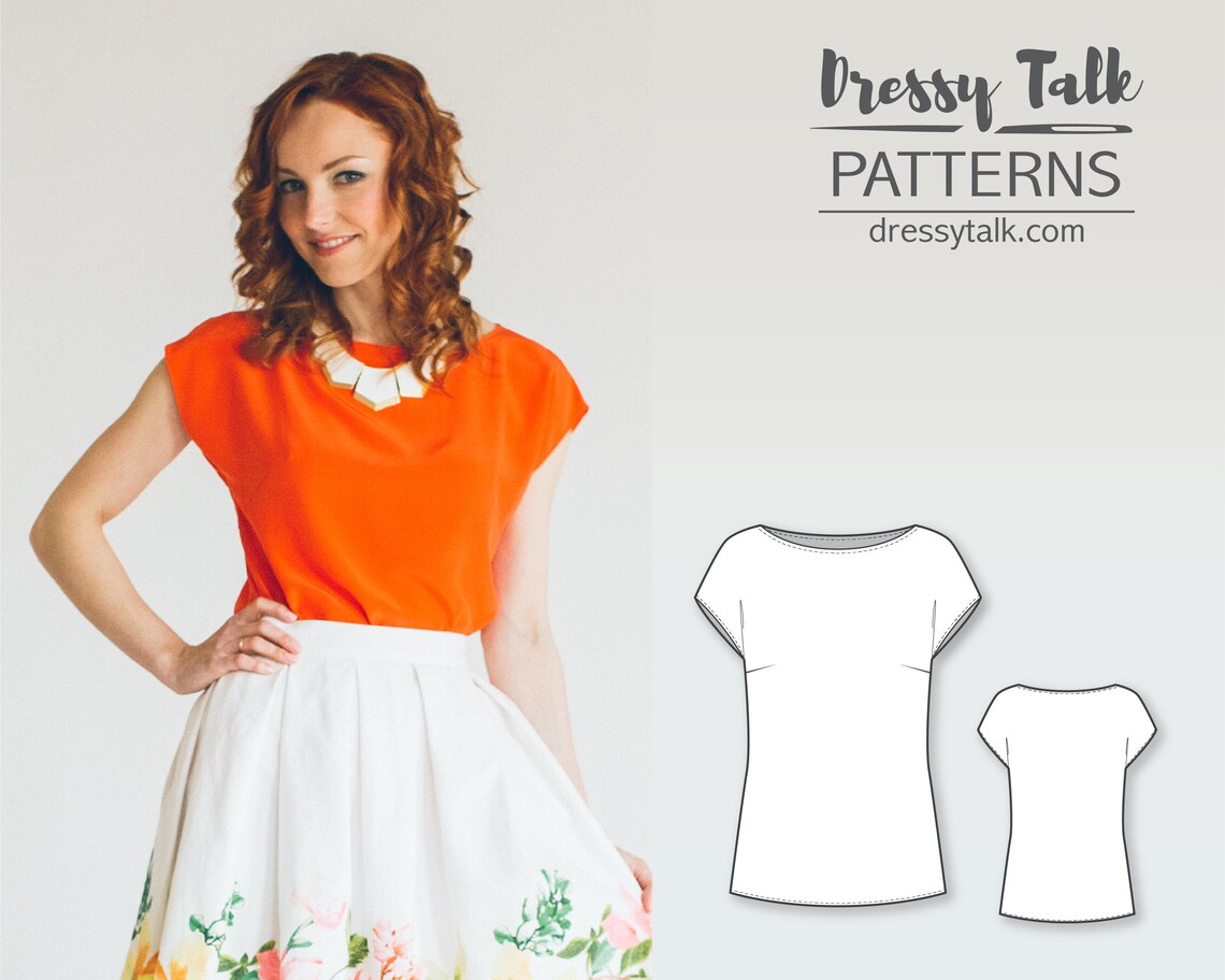 Beginner Blouse Pattern PDF Sewing Pattern - Etsy