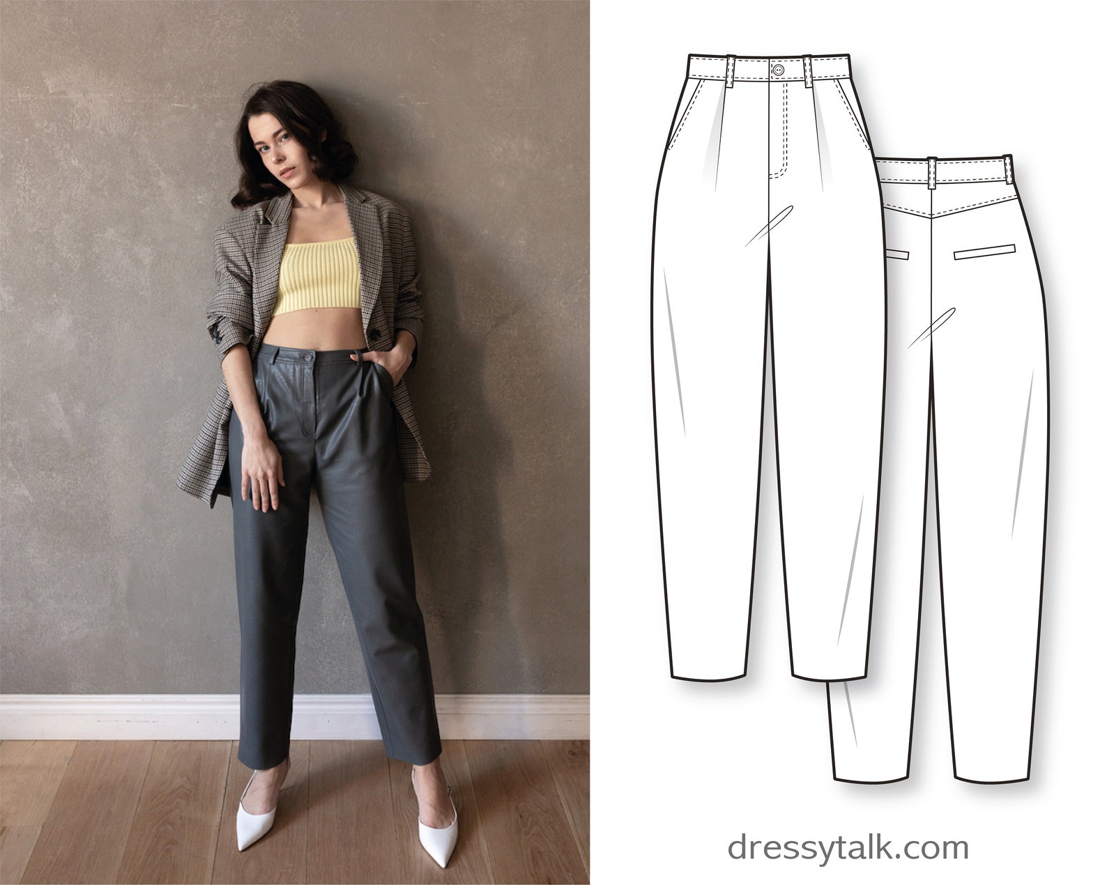 Pants Sewing Pattern Baggy Pants Pattern Clothing Patterns - Etsy