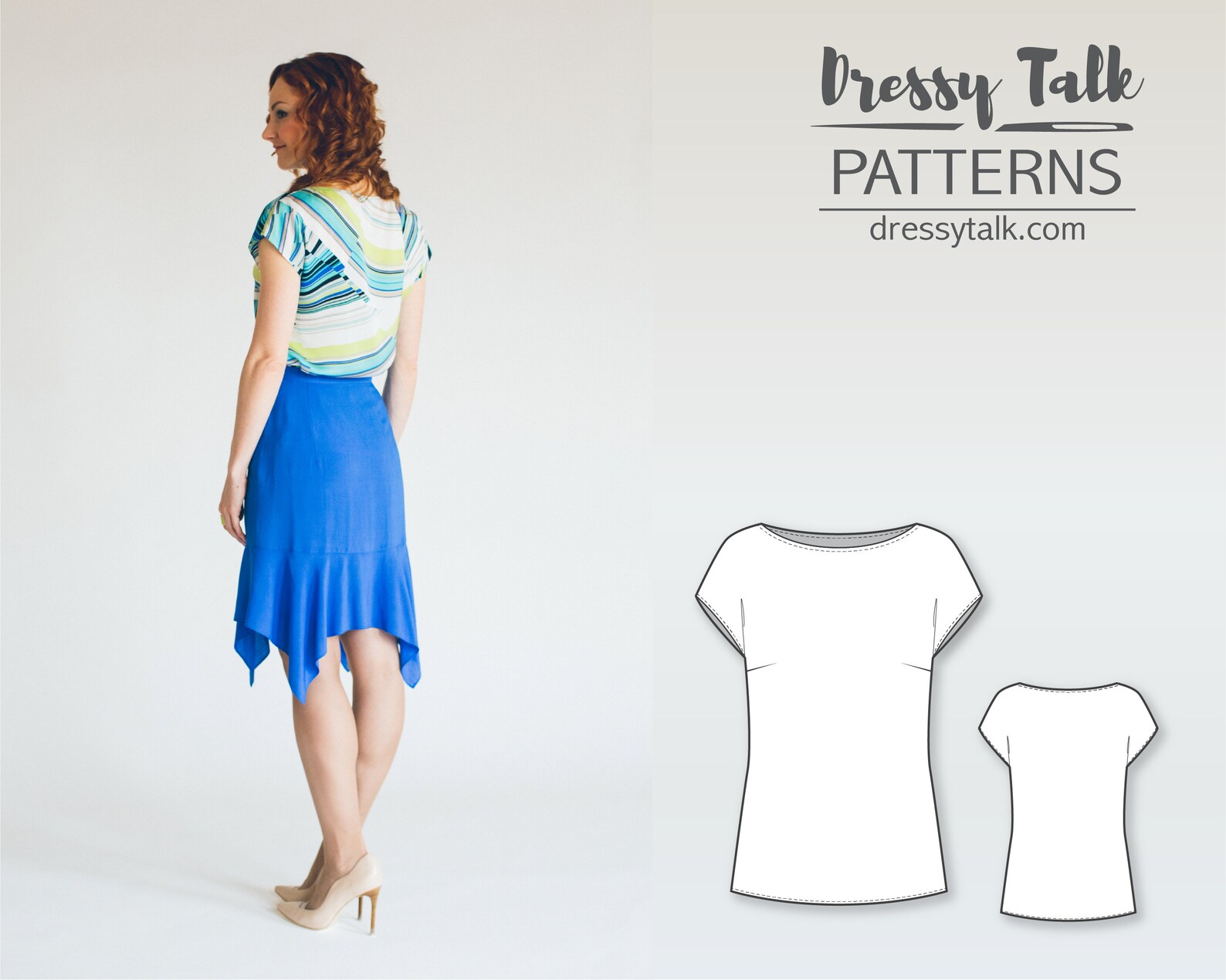 Basic Woven Cap Sleeve T-shirt/blouse Easy to Sew PDF Sewing - Etsy