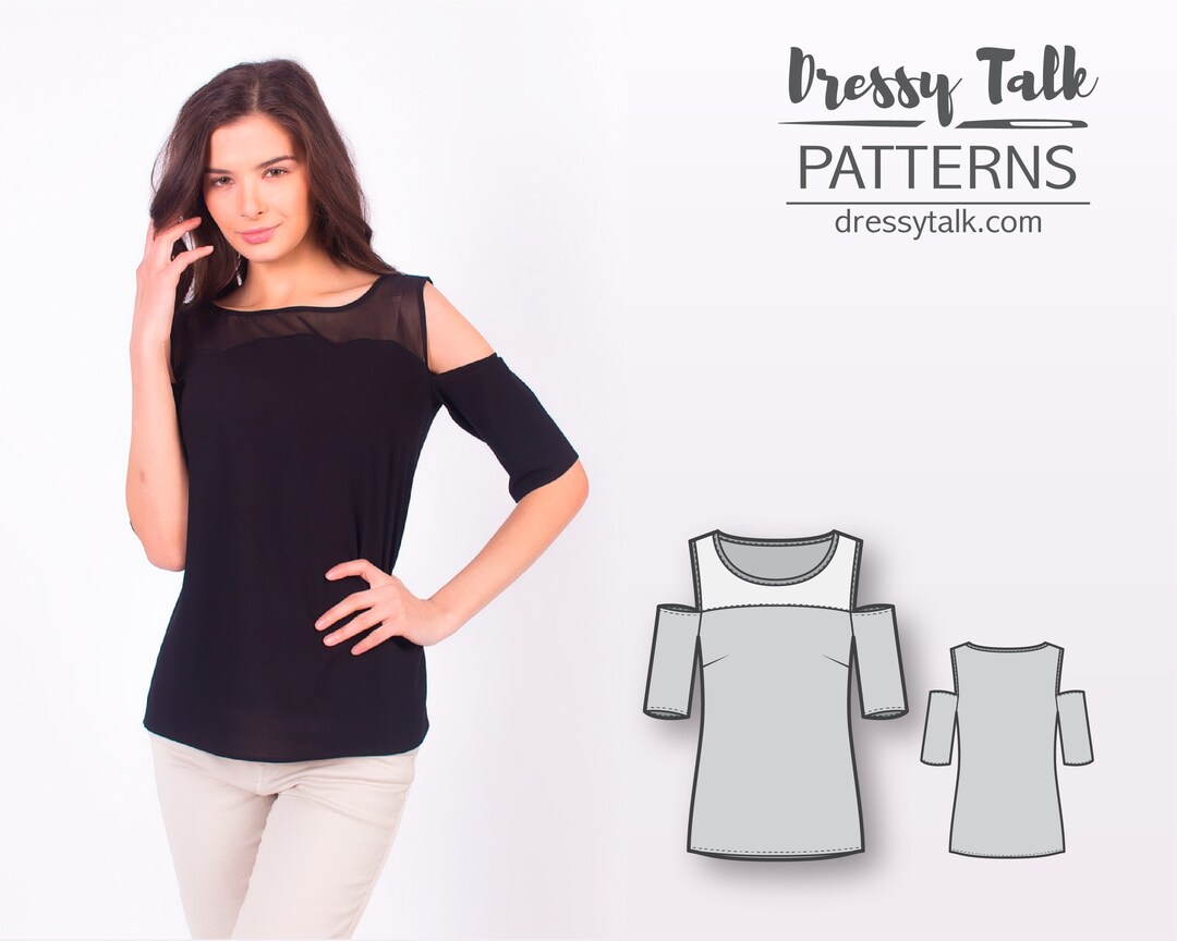 Off the Shoulder Top Pattern Blouse Sewing Pattern Blouse Pattern ...