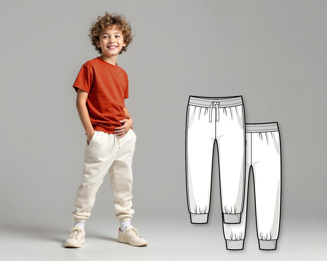 Boys Sweatpants Sewing Pattern PDF, Easy Pants Pattern for Kids ...
