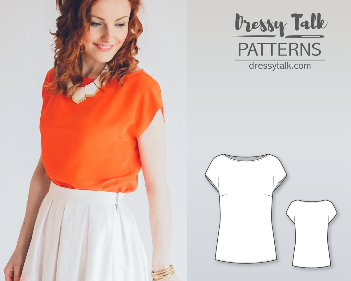 Beginner Blouse Pattern PDF Sewing Pattern - Etsy
