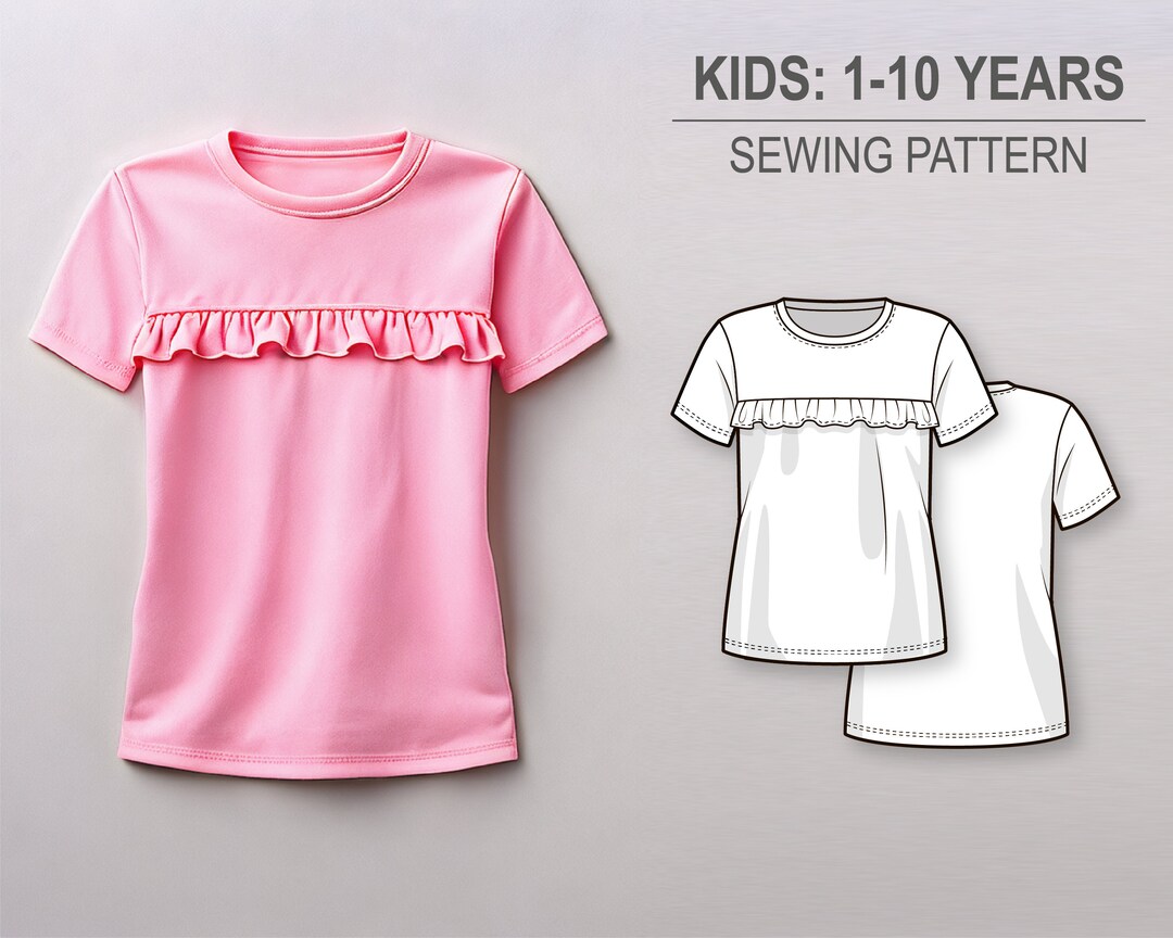 Regular Fit Short Sleeve T-shirt for Girls With Round Neckline and ...