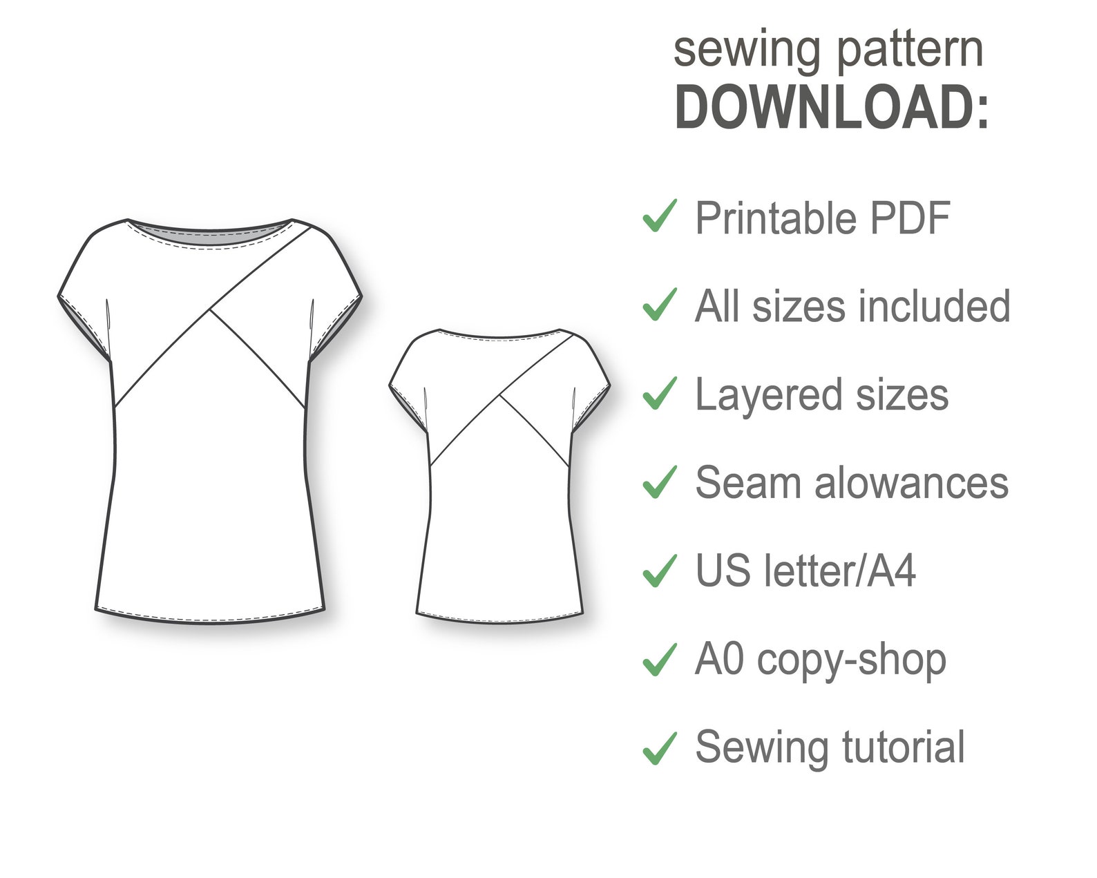 Top Patterns Blouse Patterns Blouse Sewing Patterns T - Etsy Canada