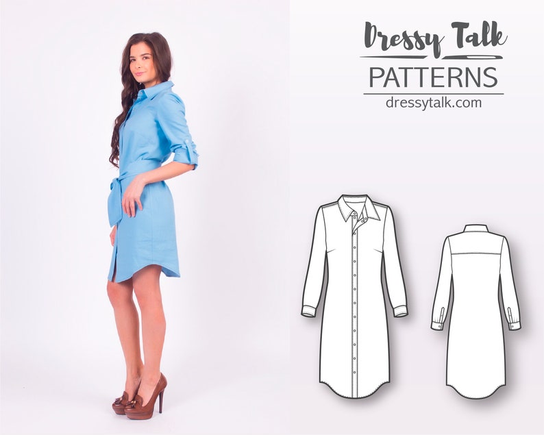 Sewing Patterns Shirt Dress Pattern Dress Patterns for - Etsy