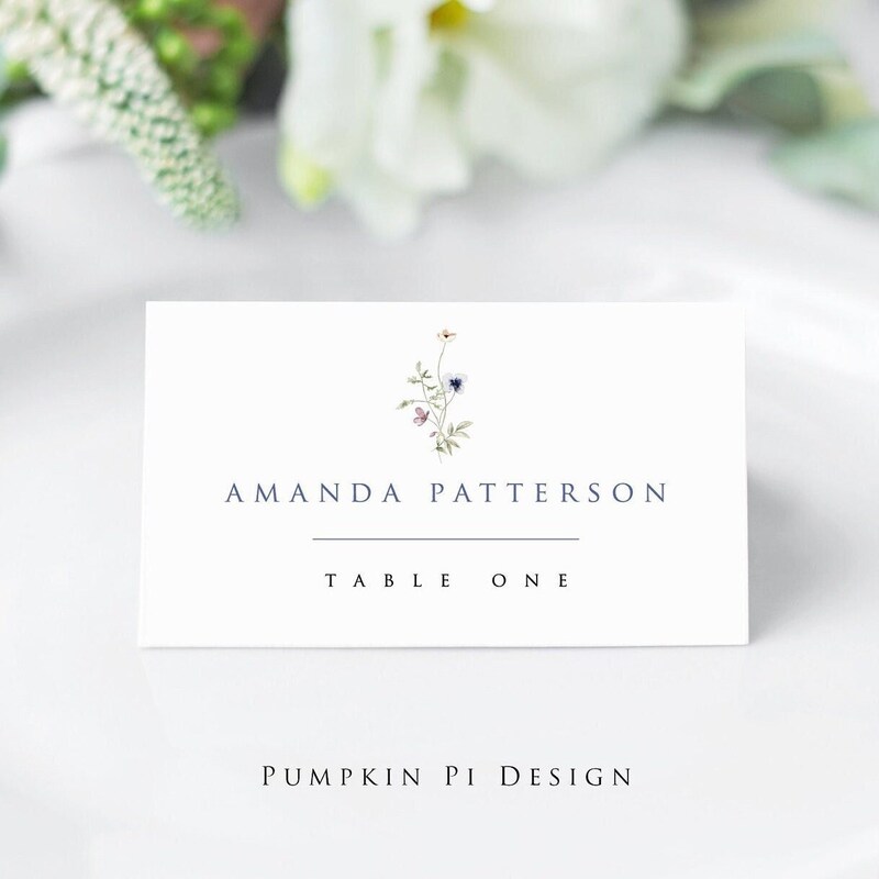 Floral Place Cards - Etsy