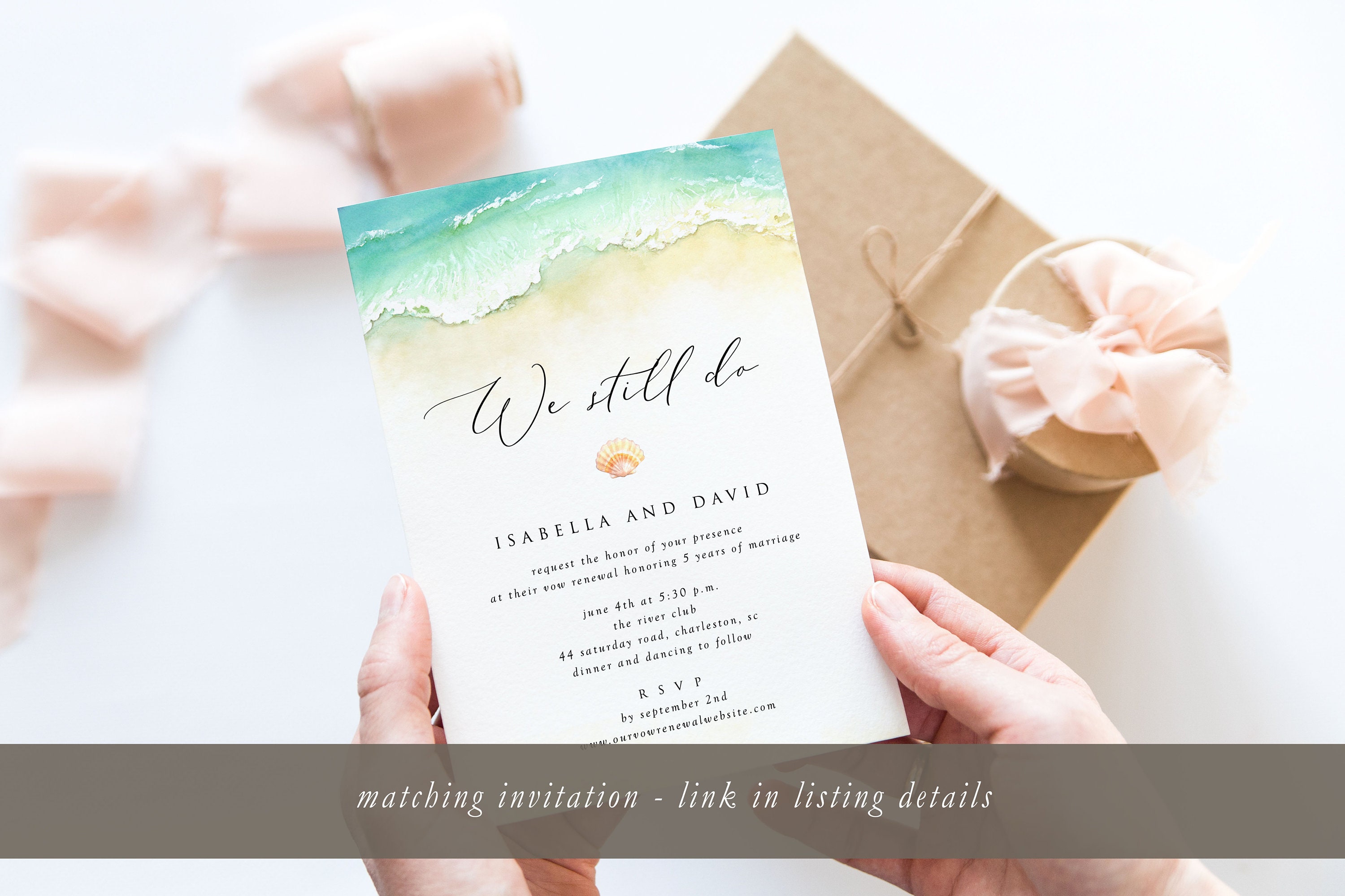Sea Shell Favor Tag Template, Edit in Templett, Wedding Shower Favor ...