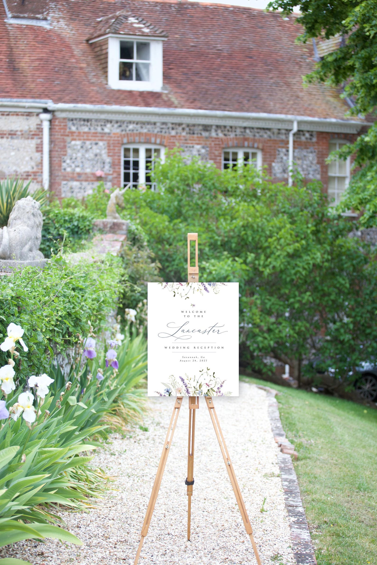Wedding Reception Welcome Sign Template, Wildflower Floral Welcome Sign ...