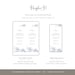 Something Blue Menu Template, Blue and White Floral Menu, Printable ...