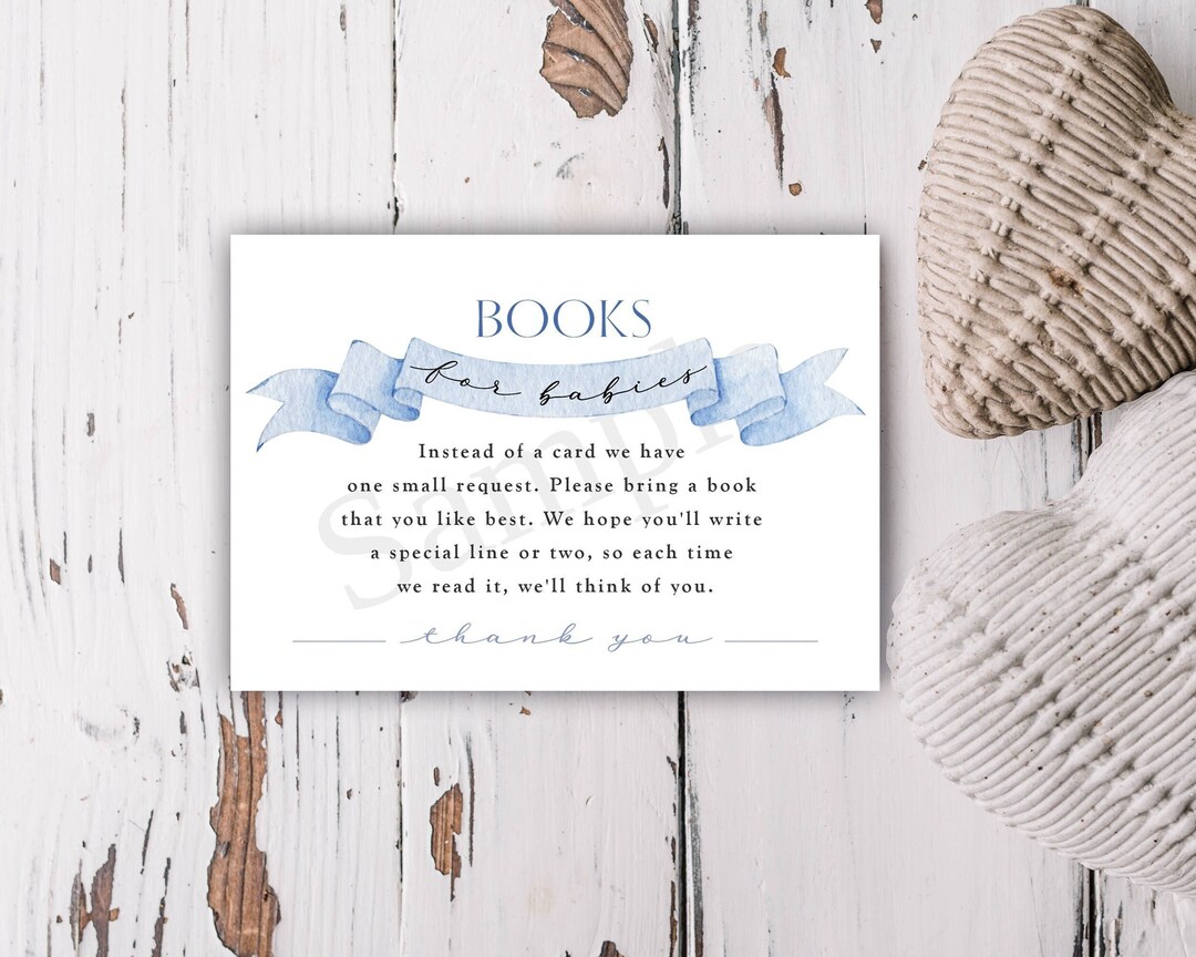 Books for Babies Card, Baby Shower Book Request, Baby Boy Book Request ...