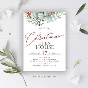 Winter Christmas Open House Invitation, Open House Invitation Template ...