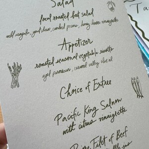 Handwritten Menus With Illustrations | Wedding | Special Events | Baby ...