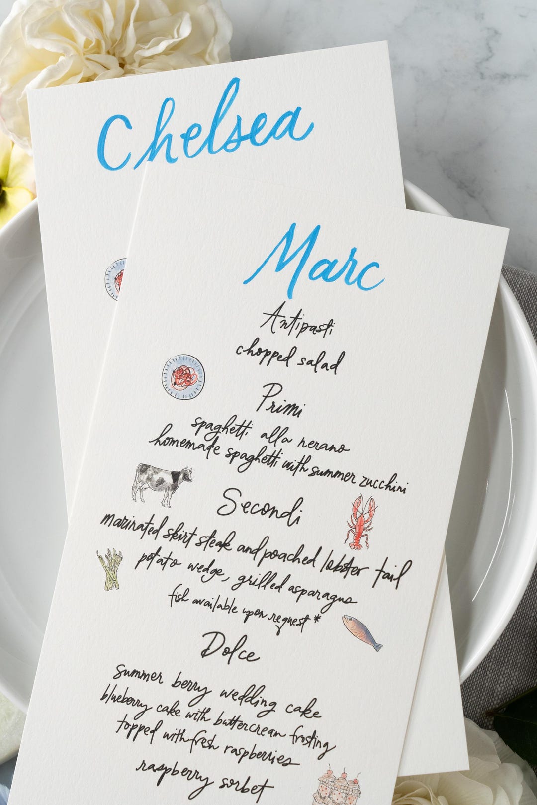 Handwritten Wedding Menus: Custom Calligraphy, Special Events - Etsy