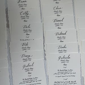 Custom Calligraphy Menus | Wedding | Special Events | Baby Showers ...