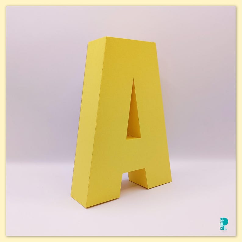 3D Letter A ENGLISH/GREEK Alphabet Template - Editable Files - Etsy