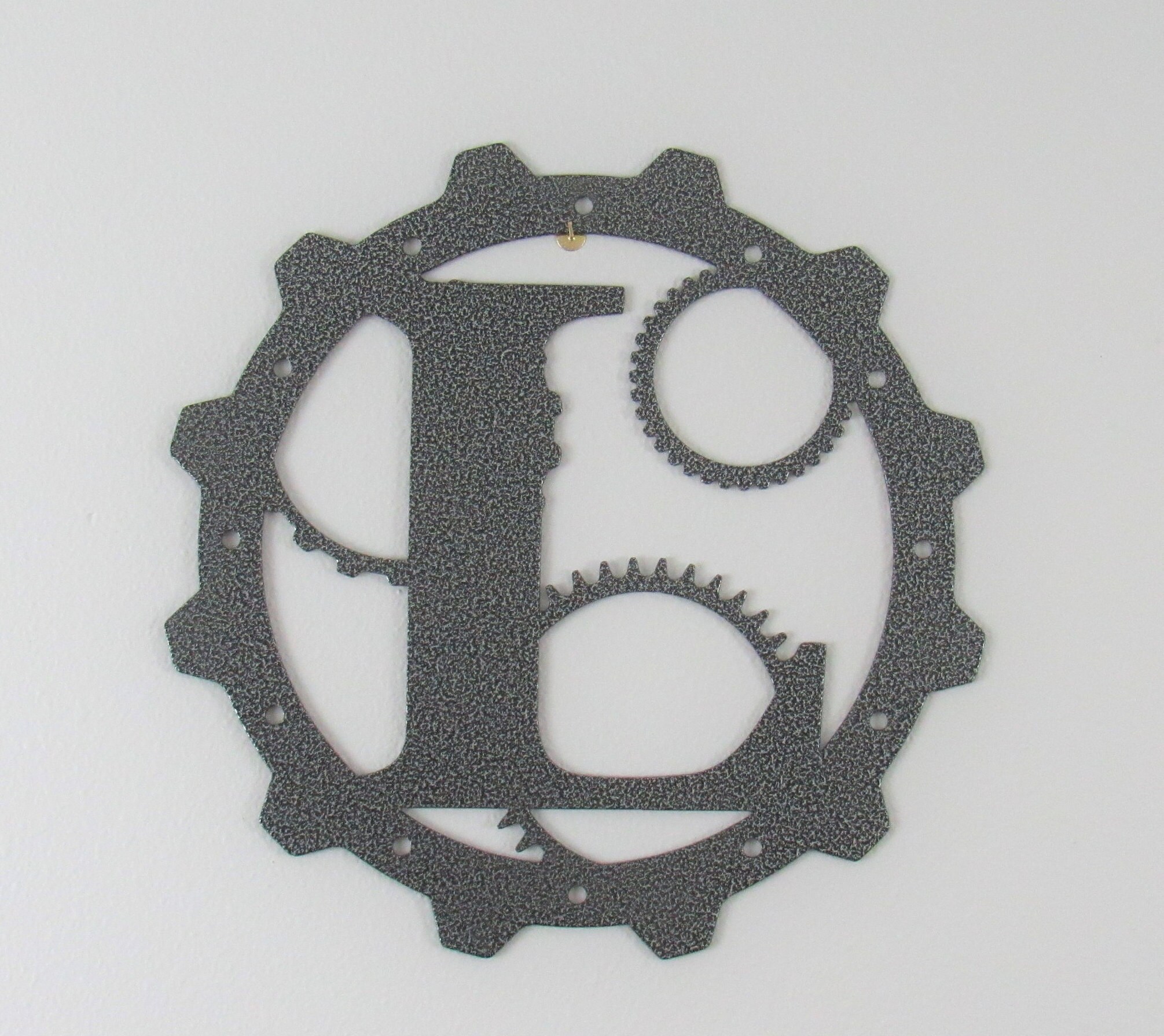 Steampunk Monogram Sign Metal Steel Wall Art Gears Indoor | Etsy