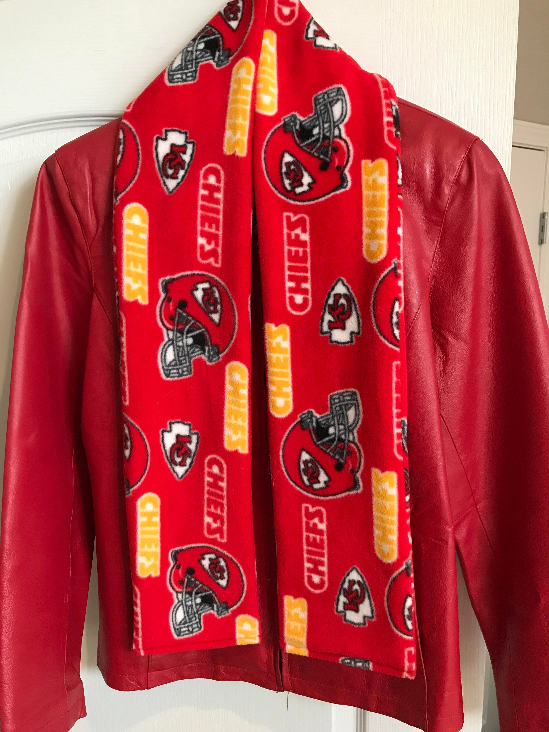 Kansas City Chiefs Fleece Scarf | Etsy