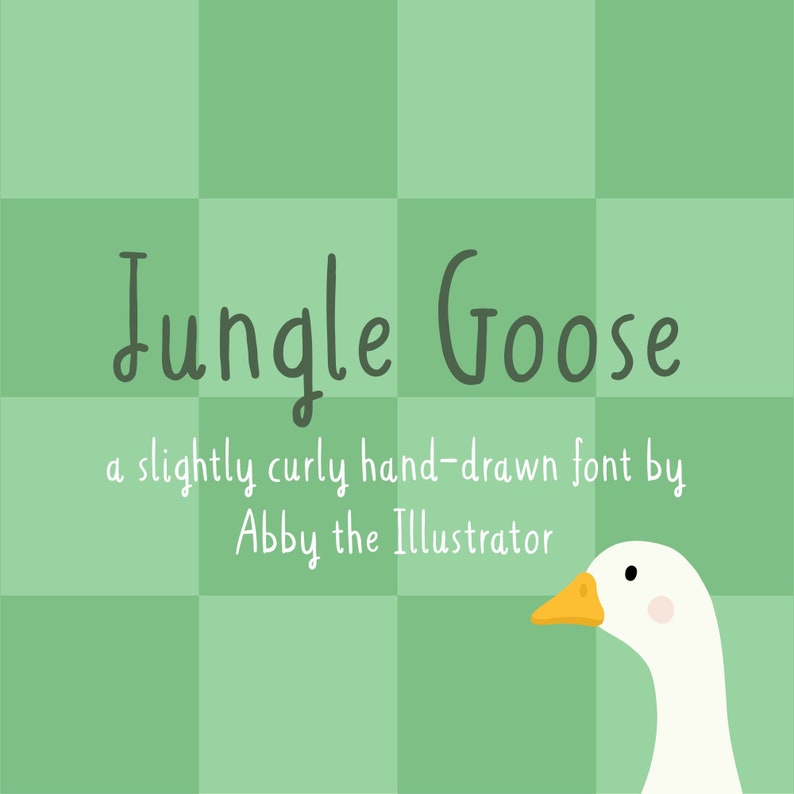 Jungle Goose Sans Serif Font | Slightly Curly Font | Notetaking Font ...