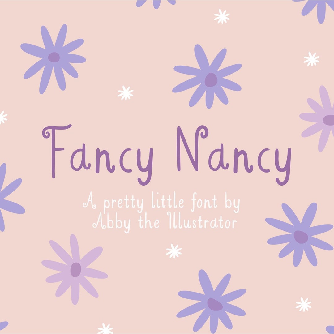 Fancy Nancy Swirly Font | Curly Font | Hand Drawn Font | Fun Font ...