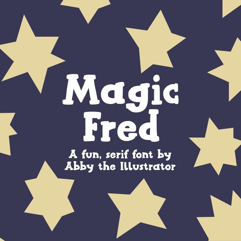 Magic Fred Serif Font | Title Font | Hand Drawn Font | Fun Font - Etsy