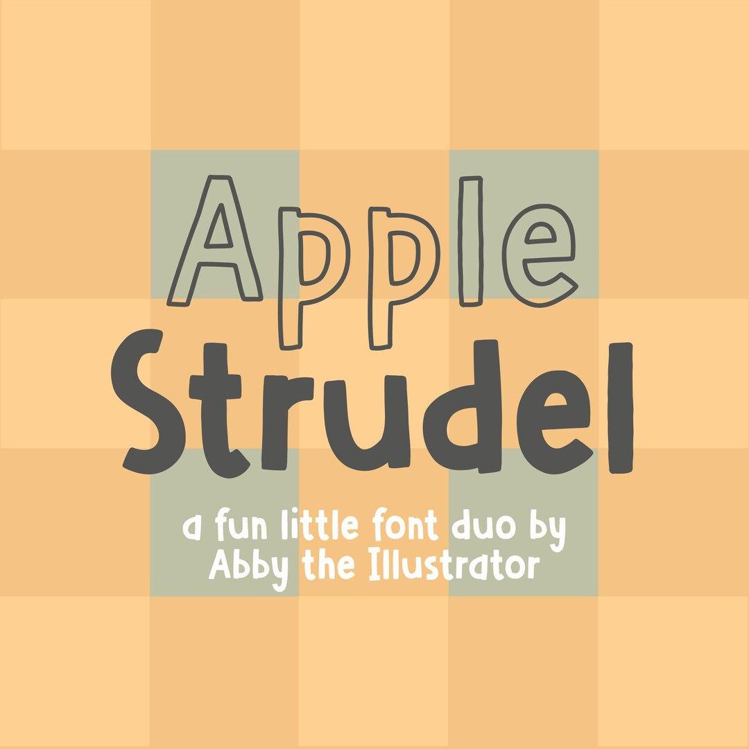 Apple Strudel Handwritten Font Duo | Title Font | Notetaking Font | Fun ...
