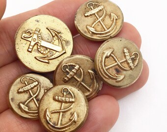 Brass Anchor Buttons | Etsy