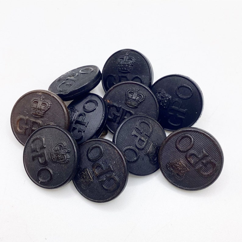 Vintage GPO Uniform Buttons in Horn and Plastic. - Etsy