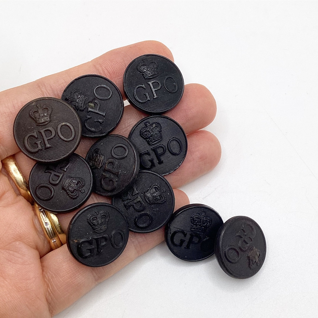 Vintage GPO Uniform Buttons in Horn and Plastic. - Etsy