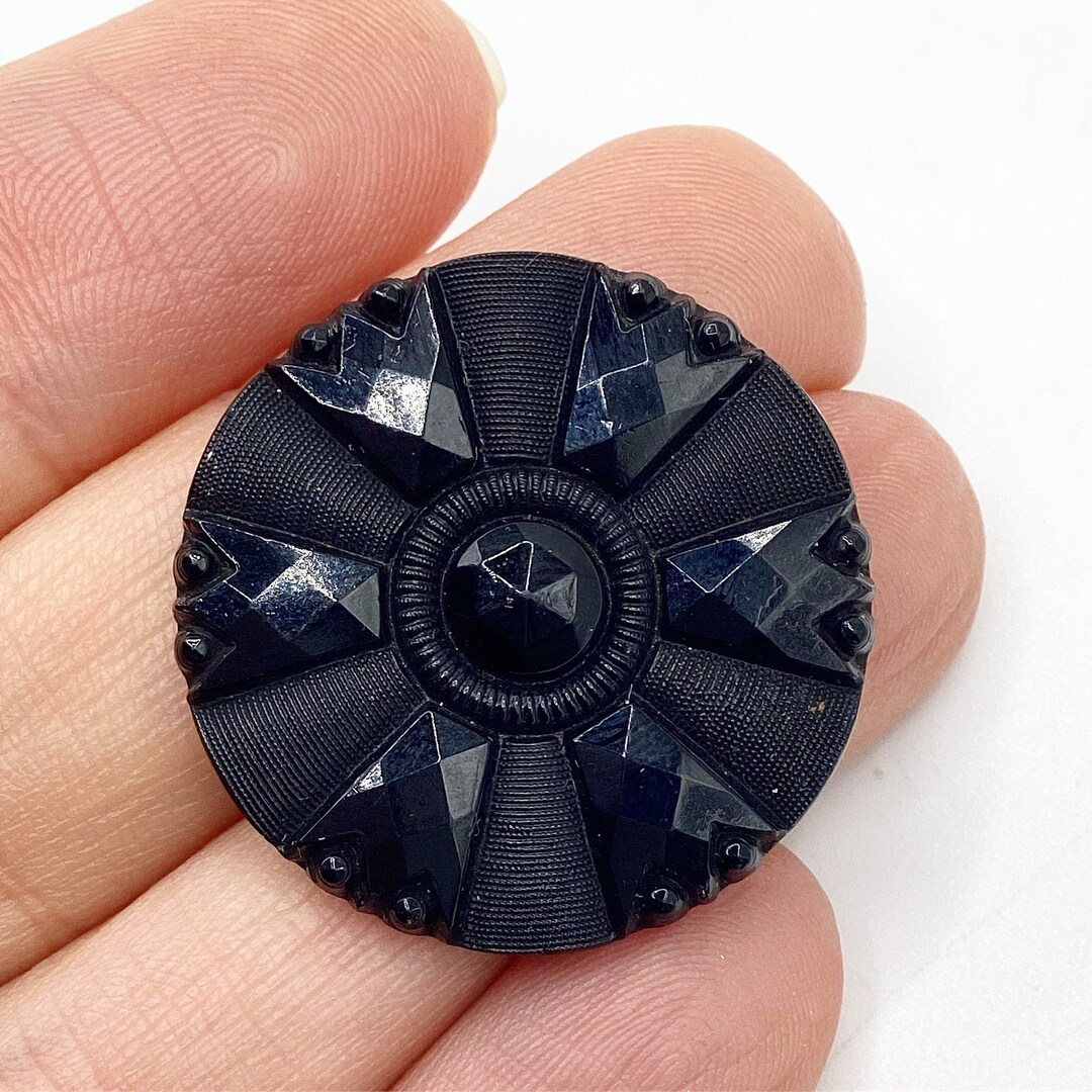 Antique French Jet Victorian Mourning Button. - Etsy