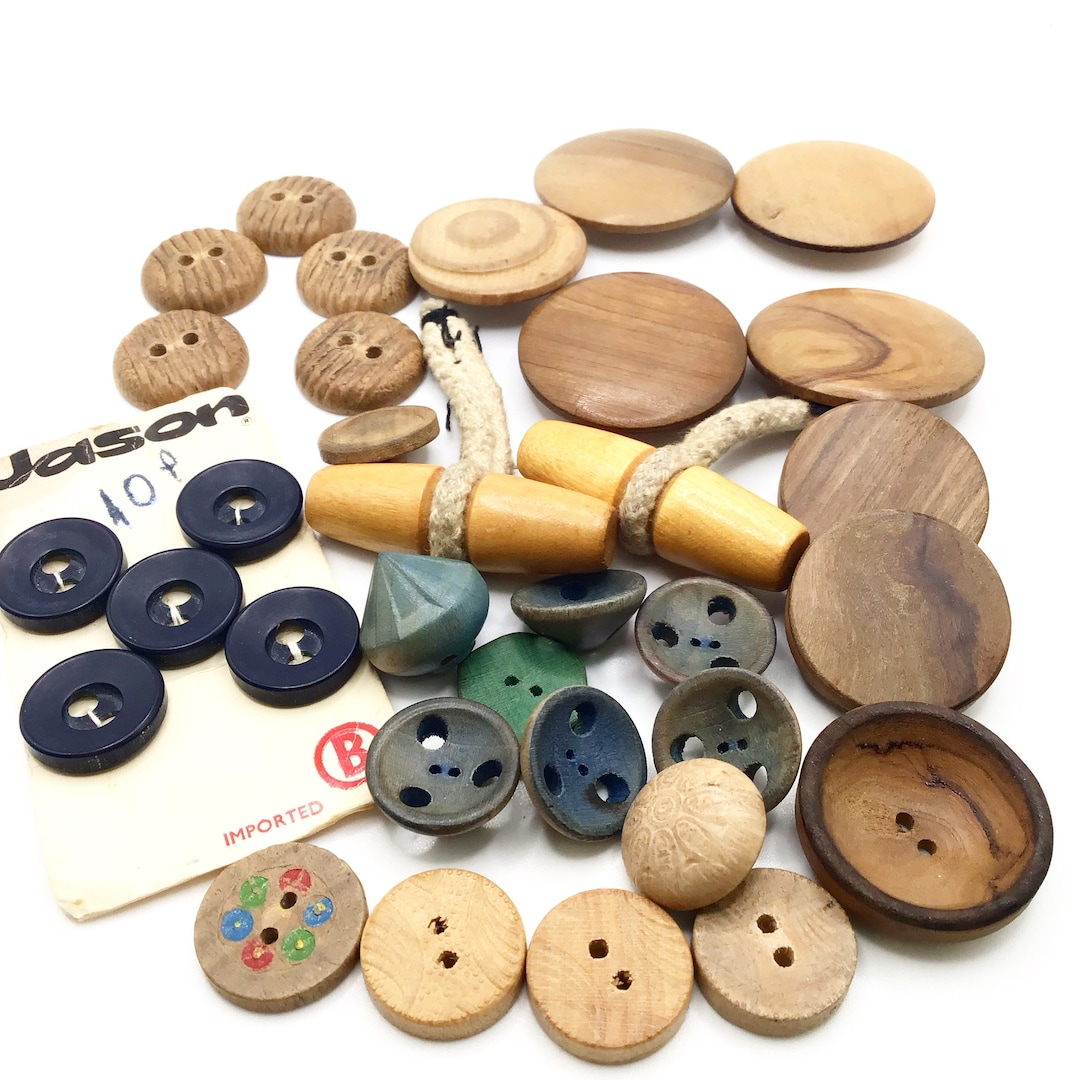 Collection of Vintage, Wooden Buttons, a Number of Sets. - Etsy
