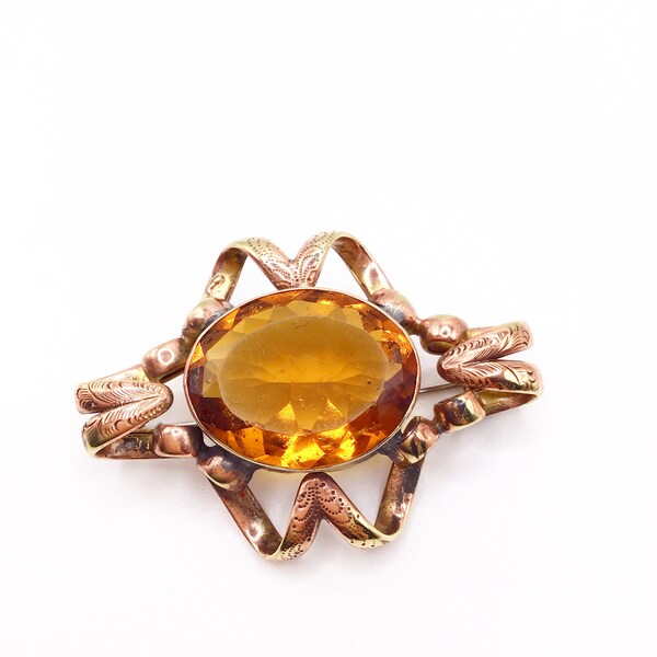 Citrine Brooch - Etsy