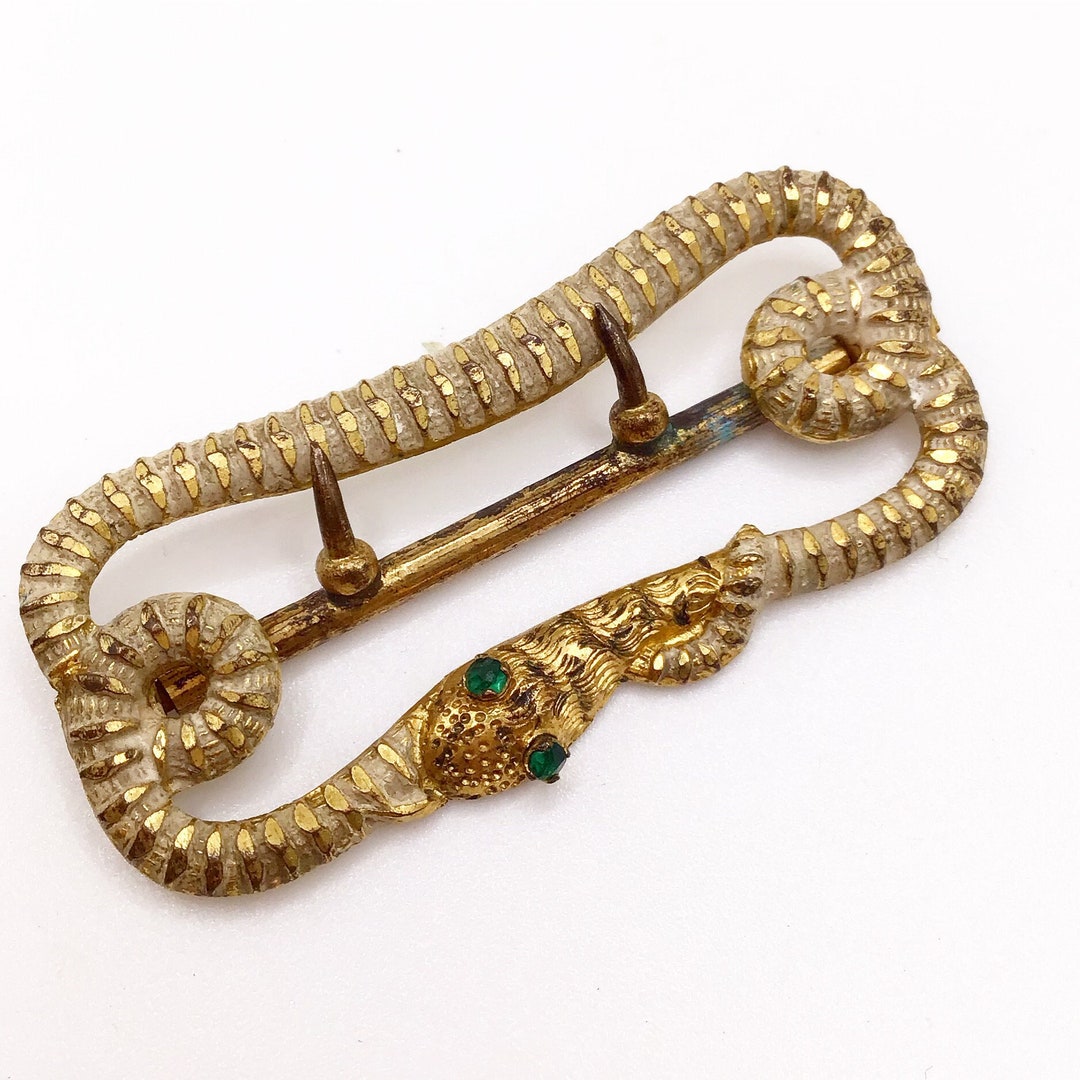 Antique, Late Georgian, or Early Victorian, Gilt Metal Snake Buckle. - Etsy