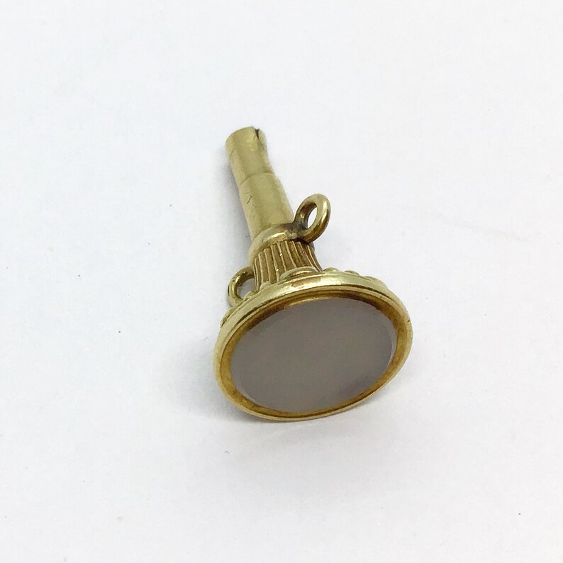 Antique 18k Gold Cased Pocket Watch Key Set With Chalcedony - Etsy