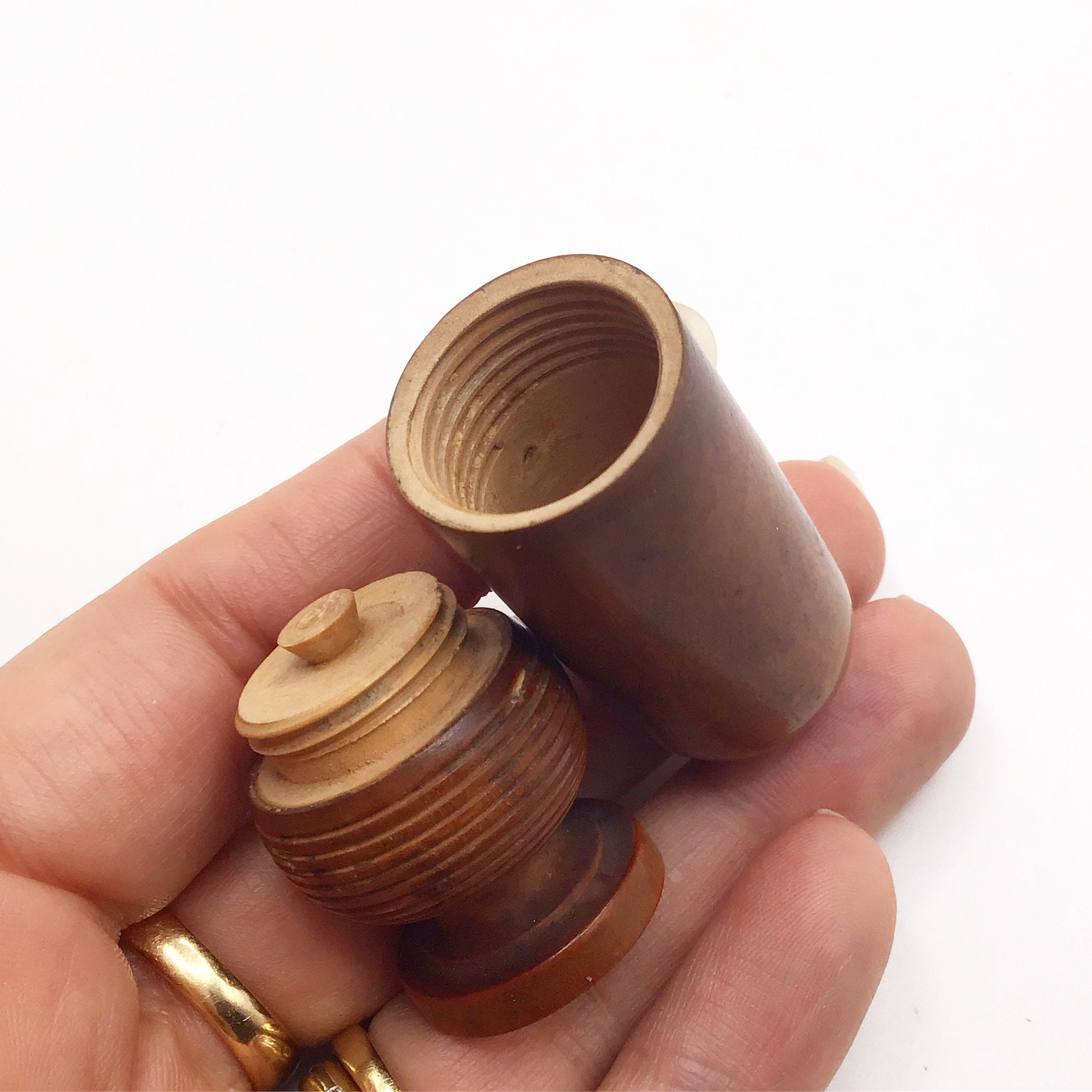 Antique Treen Menthol Stick Holder in Acorn Design. - Etsy