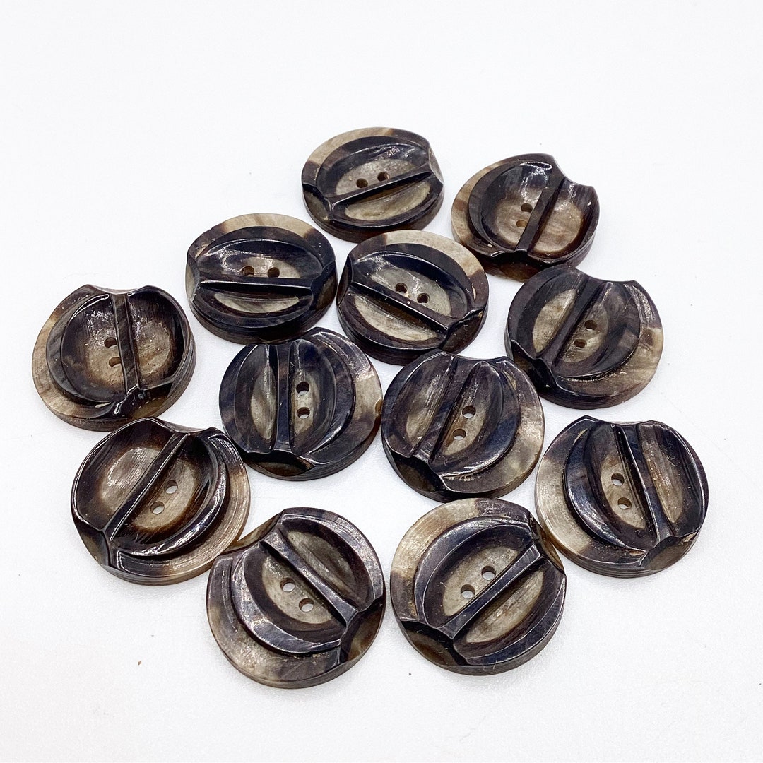 Art Deco Buttons in Set of 12. - Etsy