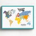 Aviation World Map World Map for Kids Airplane Nursery - Etsy