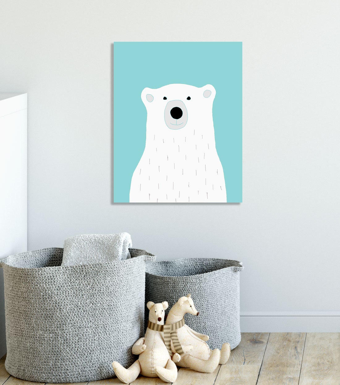 Polar Bear Nursery Decor Print, Polar Bear Kids Art, Polar Bear Nursery ...