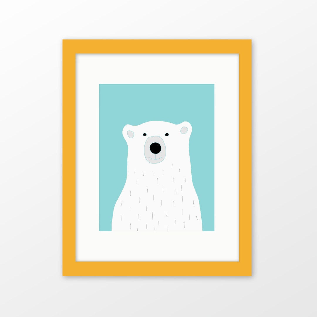 Polar Bear Nursery Decor Print, Polar Bear Kids Art, Polar Bear Nursery ...