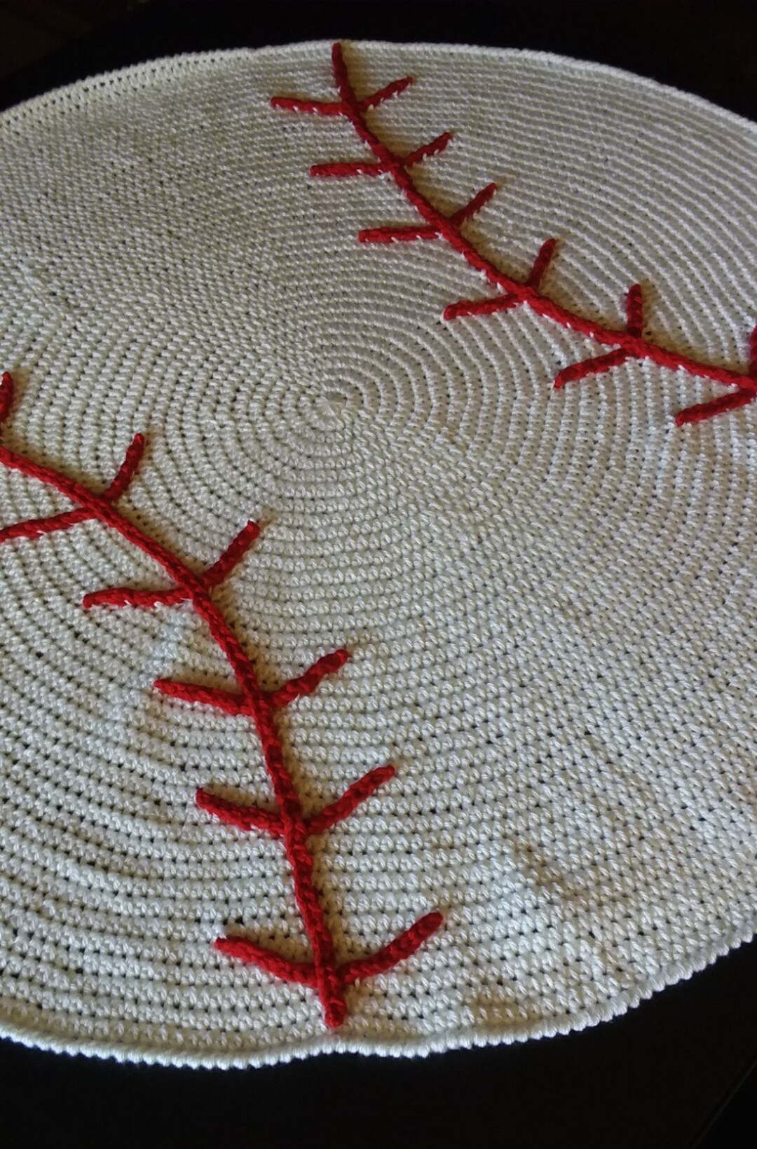 Crochet Baseball Baby Blanket Knit Newborn Baseball Photo Prop Afghan ...
