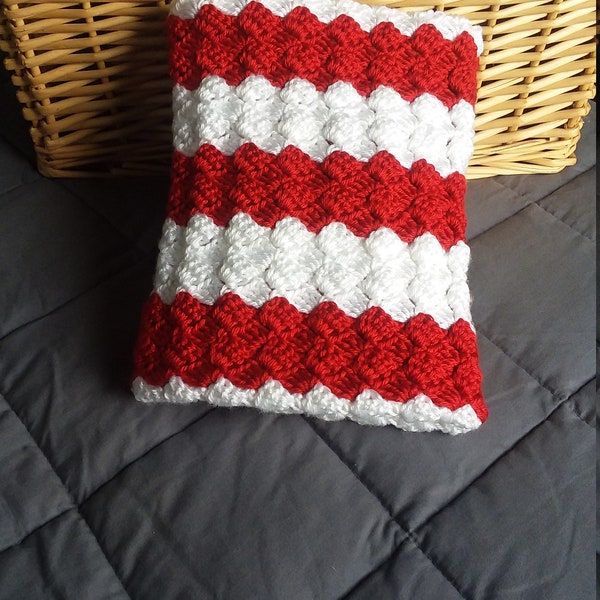 Red and White Throw Blanket - Etsy